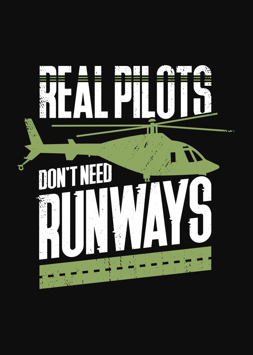 'Helicopter Pilot Design' Poster by Marcel Doll | Displate