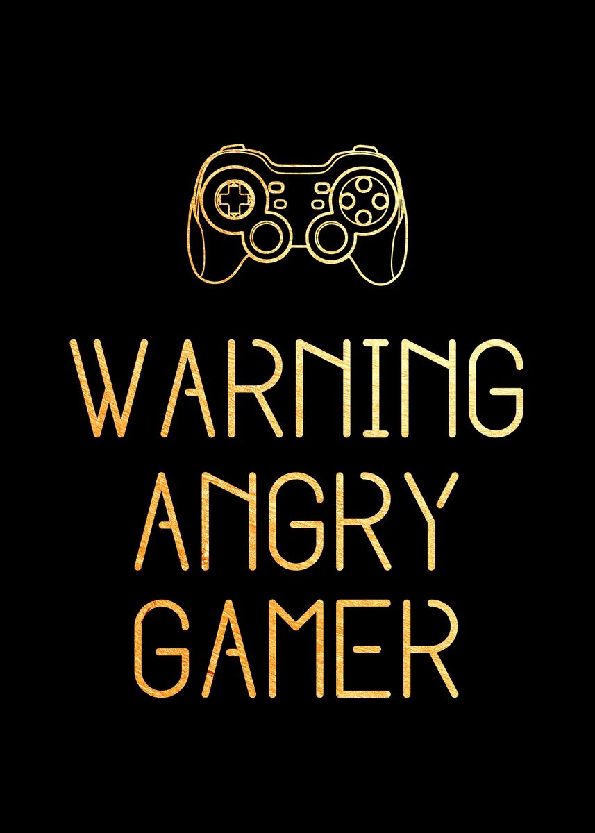 'Golden Gamer' Poster, picture, metal print, paint by Alia James | Displate