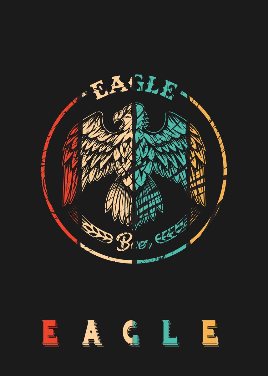 'Eagle ' Poster, picture, metal print, paint by Eudora | Displate