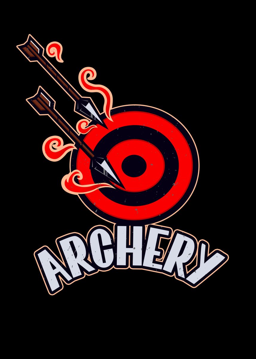 'Archery Logo Bow Arrows' Poster by Foxxy Merch | Displate