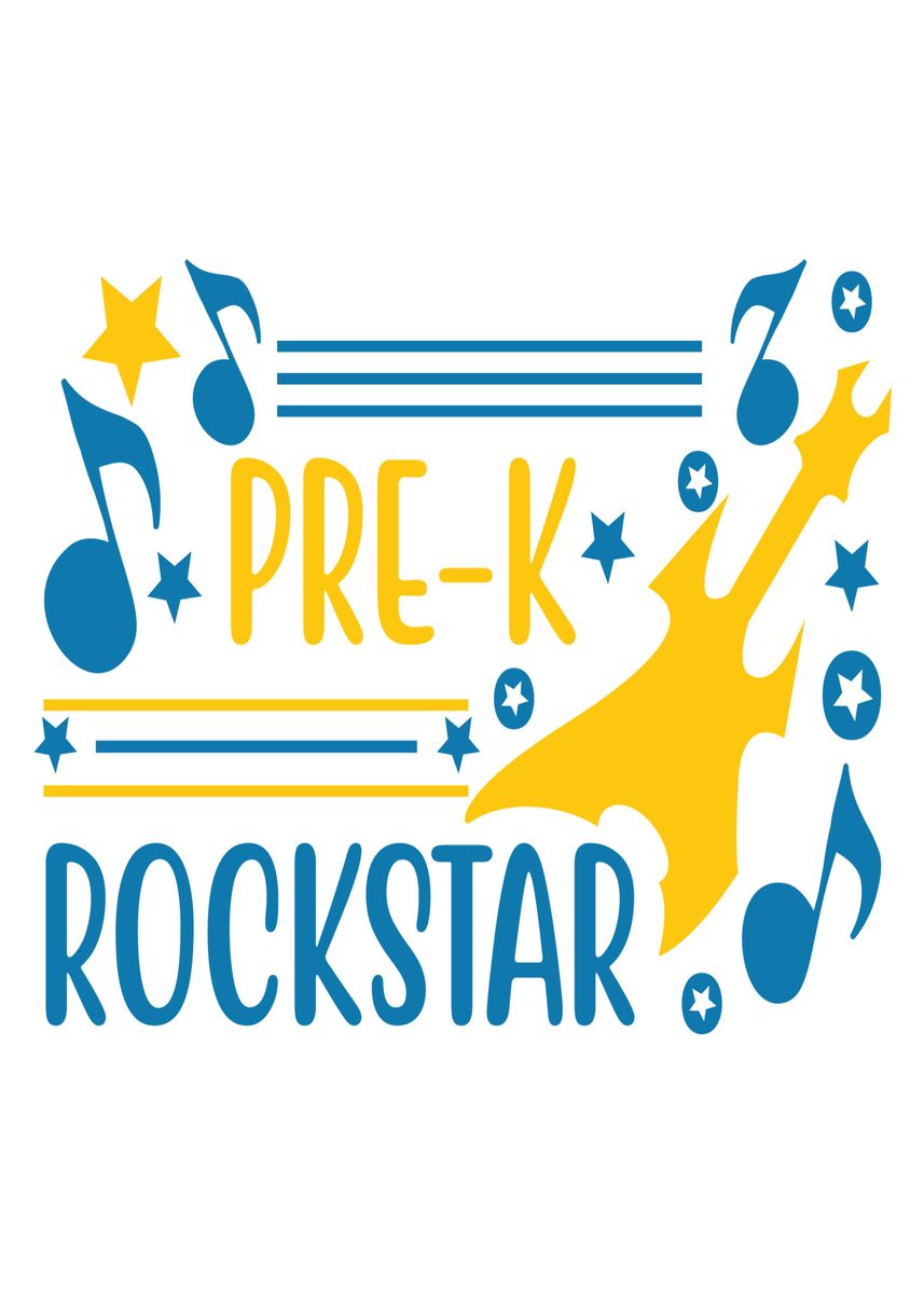 'prek rockstar' Poster, picture, metal print, paint by gera | Displate