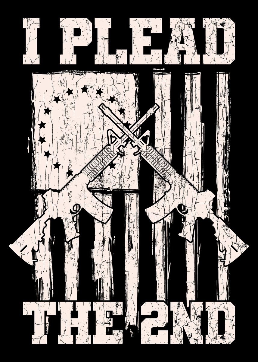 'I Plead The 2nd Amendment ' Poster, picture, metal print, paint by ...