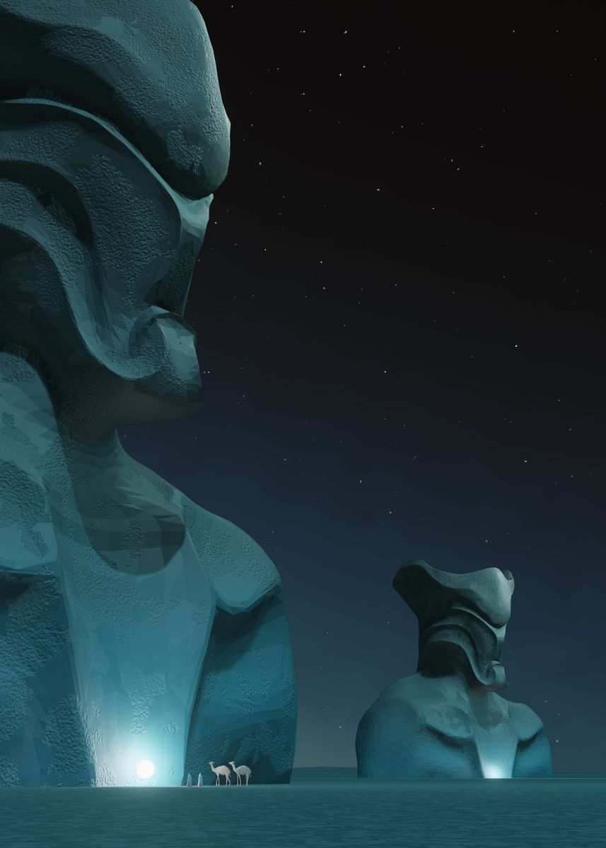 'Nomads' Poster, picture, metal print, paint by Ali Hoff | Displate