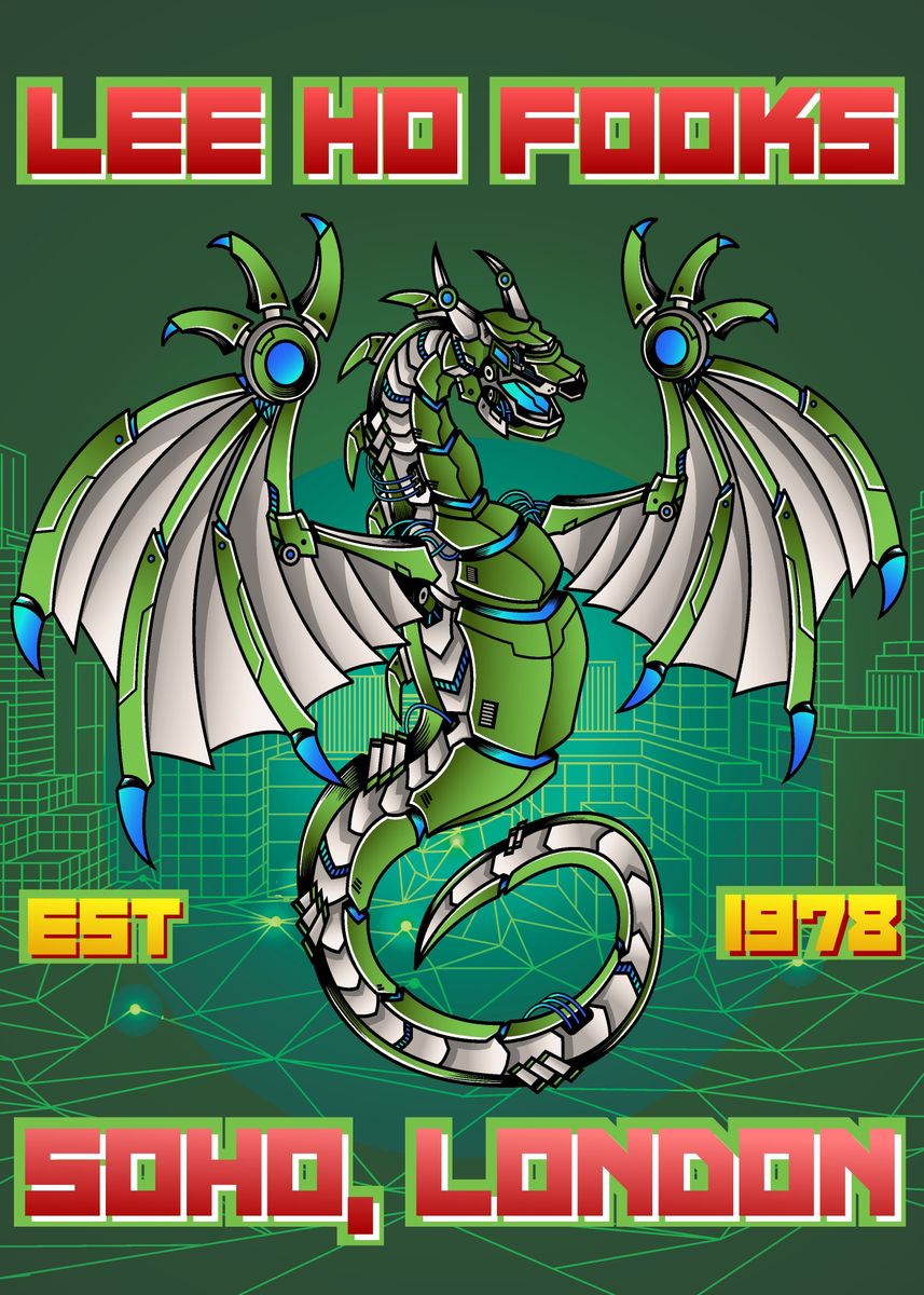 'Lee Ho Fooks Soho London' Poster by Wpap Artist | Displate