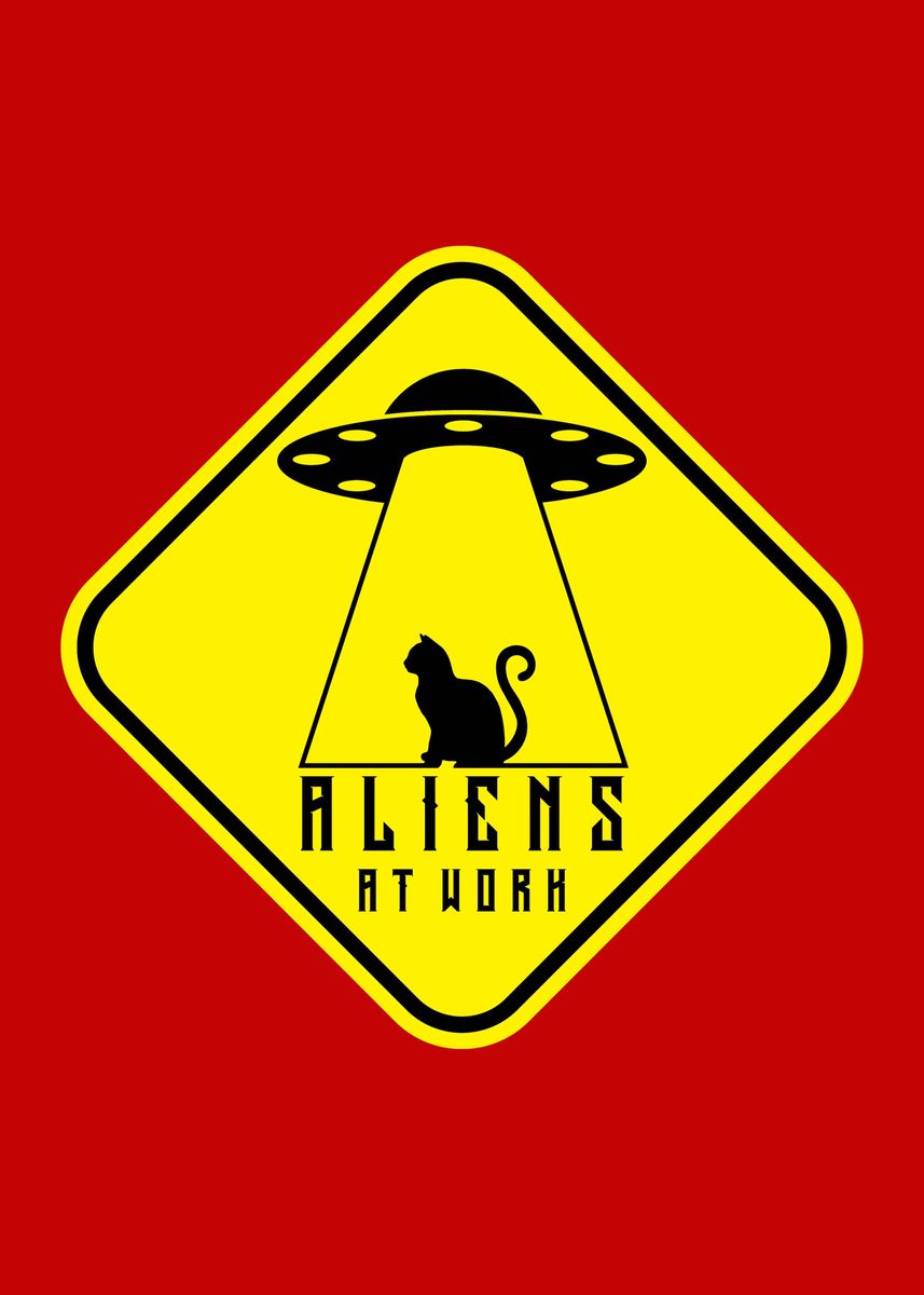 'Aliens at work ' Poster, picture, metal print, paint by jun salazar ...