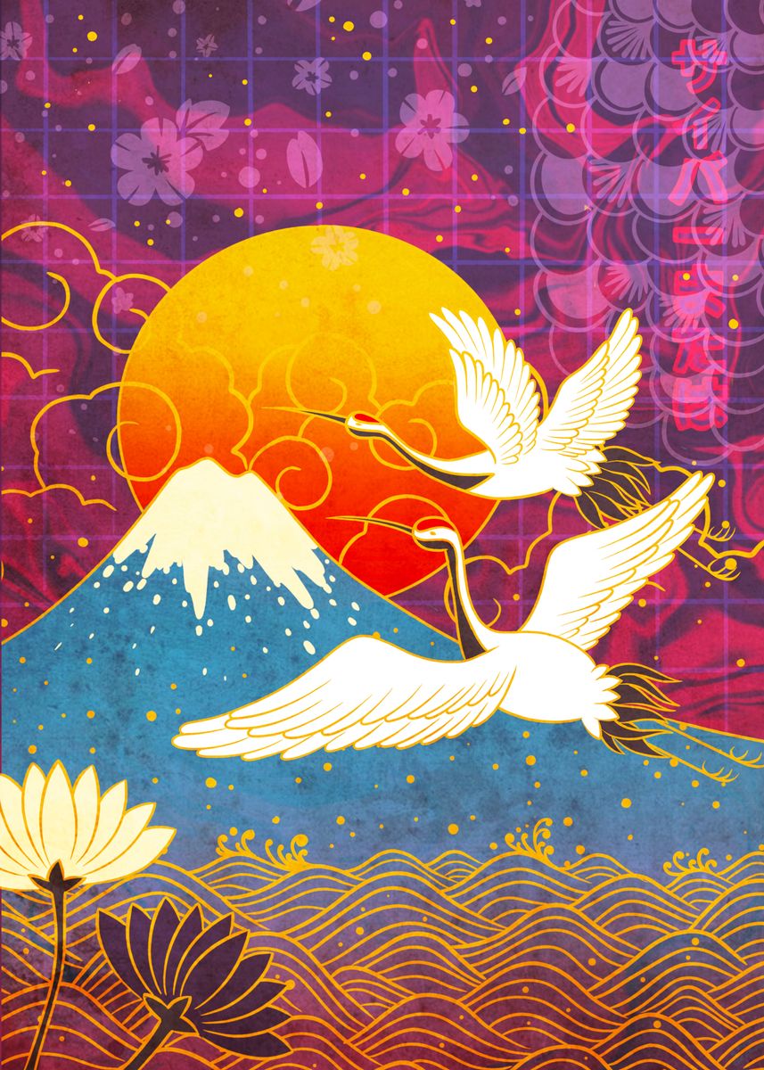 'Cyber Edo' Poster by syntetyc | Displate