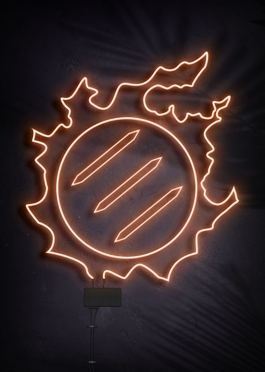 'Final Fantasy XIV MNK Neon' Poster, picture, metal print, paint by Ze ...