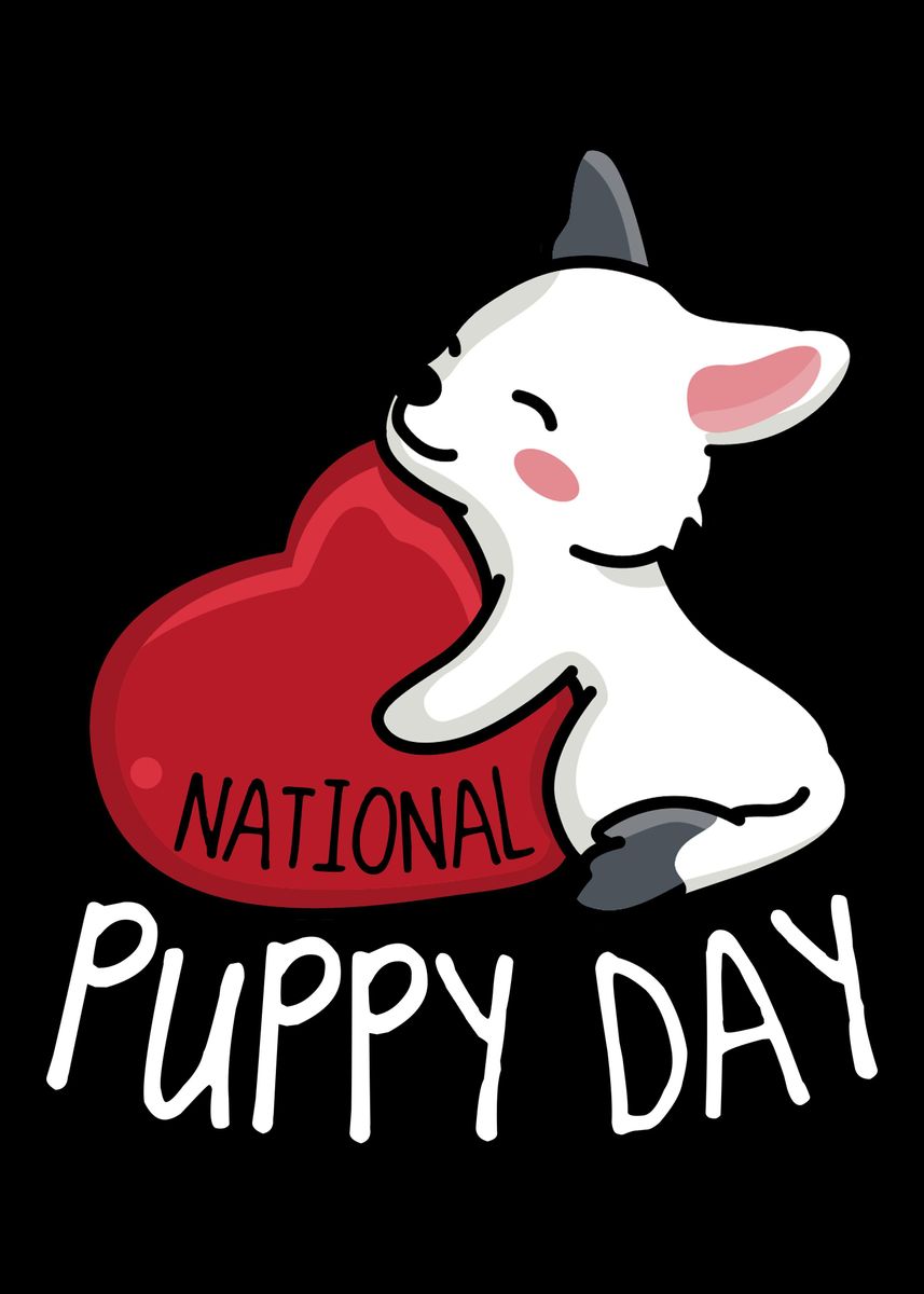 'National Puppy Day Dogs' Poster by ankarsdesign | Displate