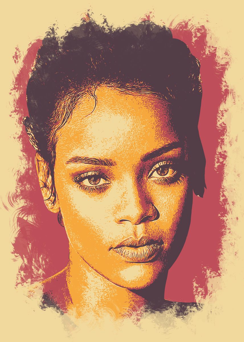 'Rihanna Artwork' Poster, picture, metal print, paint by Rizky Irawan ...