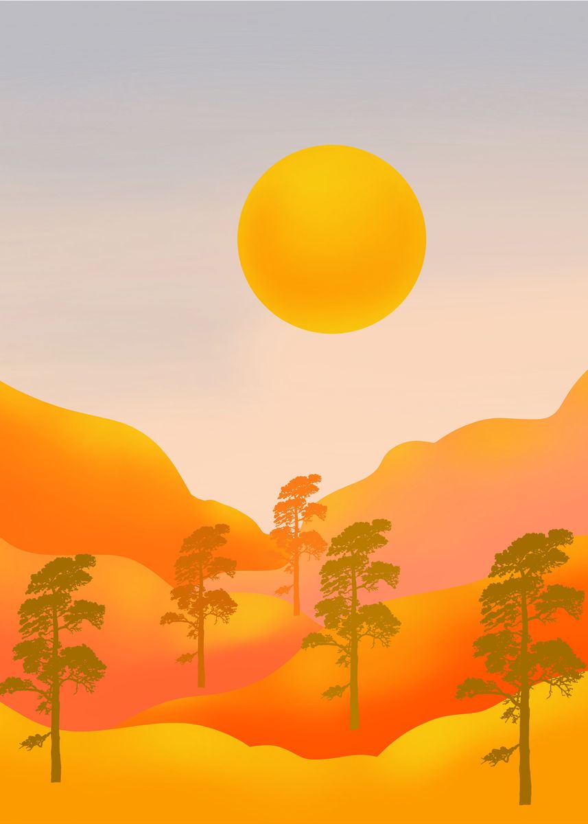 'It is a hot day' Poster, picture, metal print, paint by Julia Rudens ...