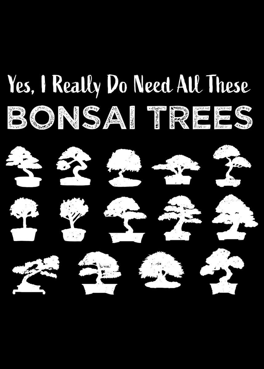 'Funny Bonsai Tree Care' Poster, picture, metal print, paint by Philip ...