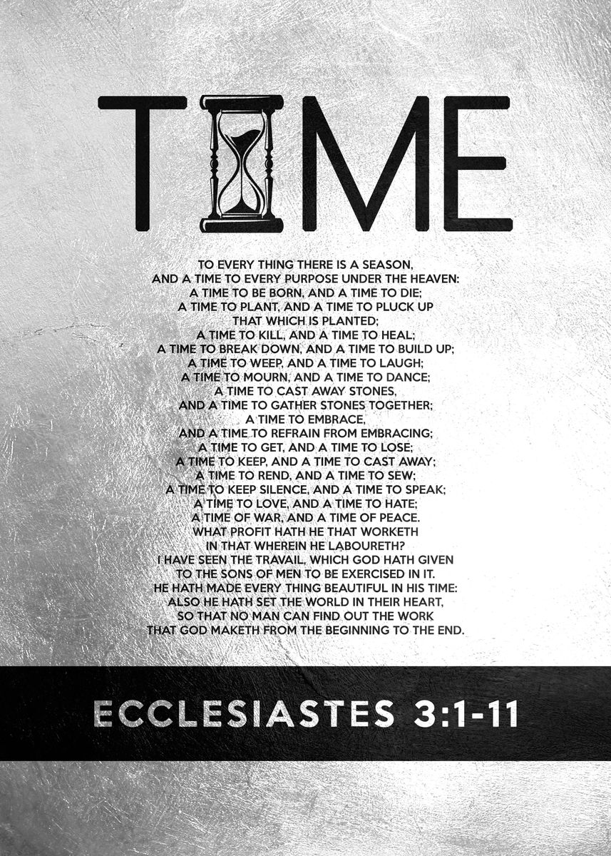 'Ecclesiastes 3 1 to 11' Poster by ABConcepts | Displate