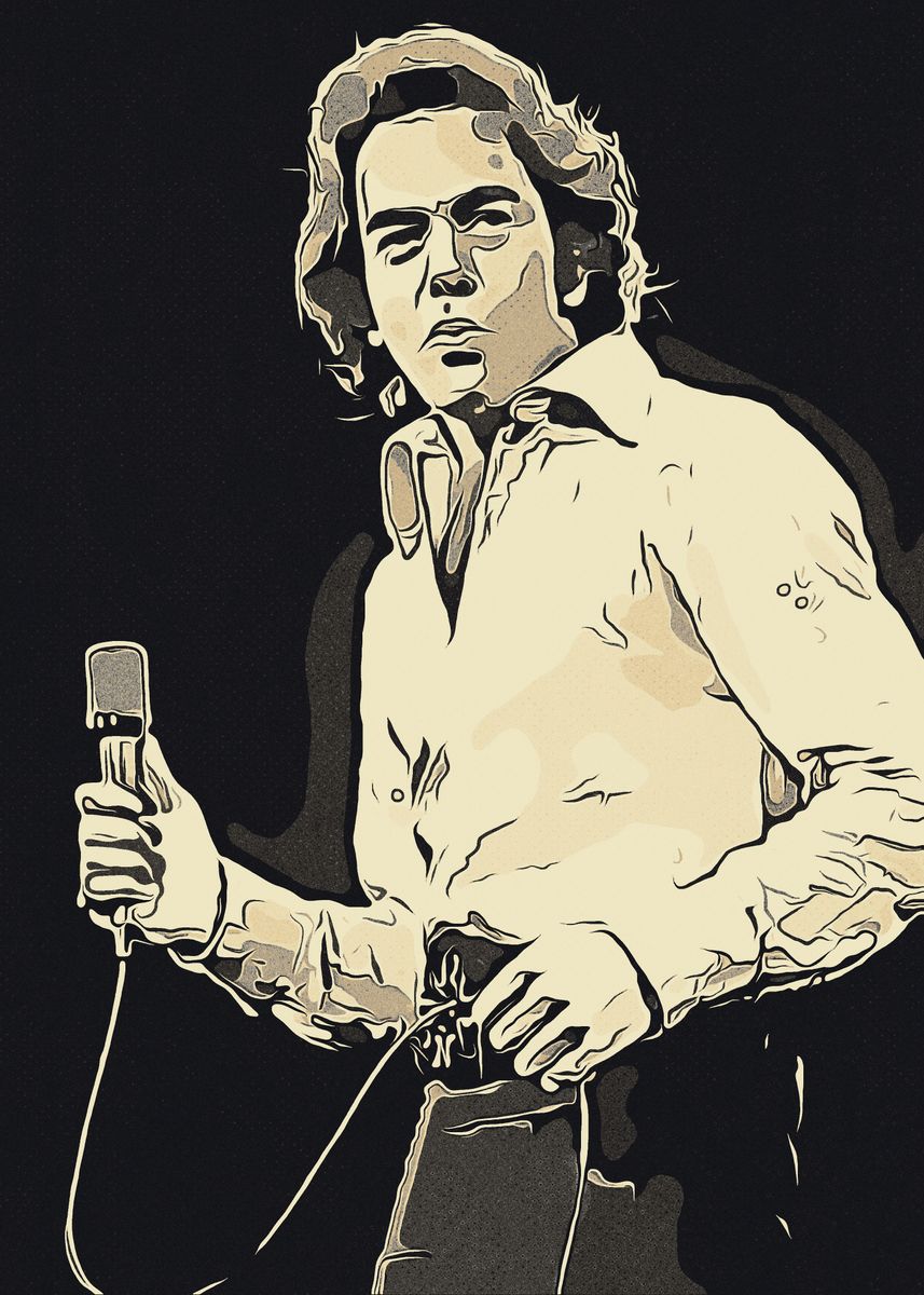 'Vintage Neil Diamond' Poster, picture, metal print, paint by Ainiez ...