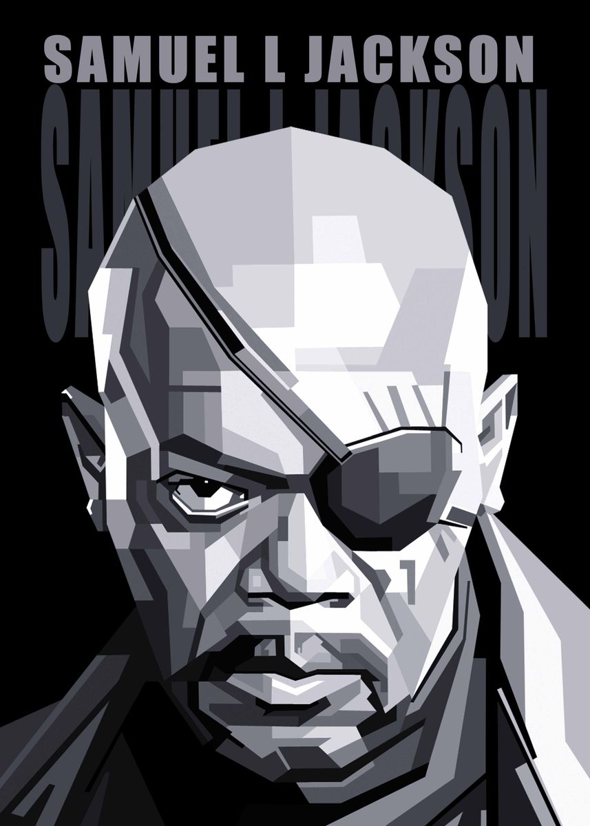 'samuel l jackson' Poster, picture, metal print, paint by Ummi Art ...