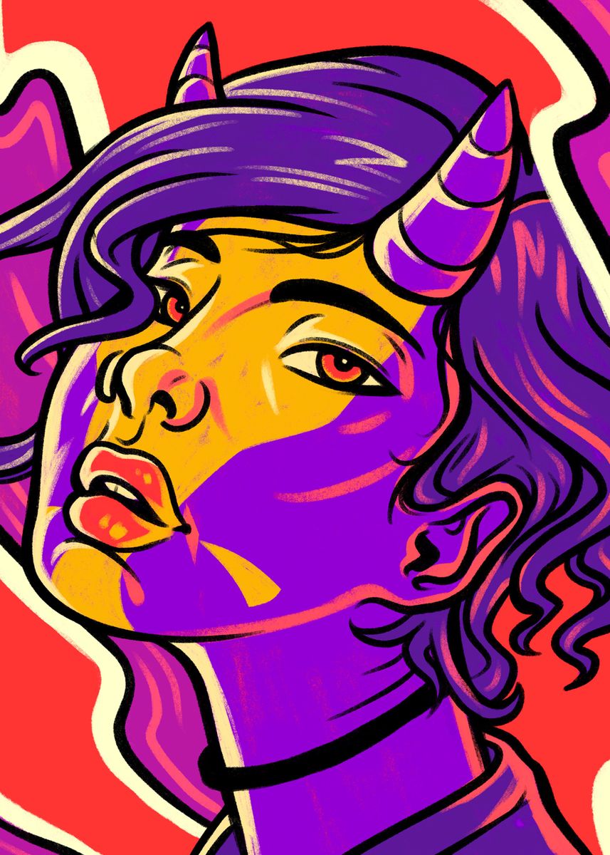 'Devil girl' Poster by Evgenuy Merkushov | Displate