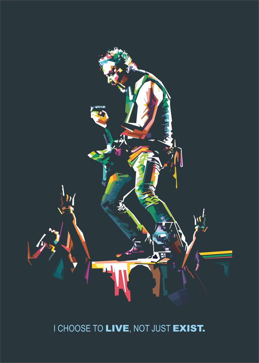 'ROCKSTAR' Poster, picture, metal print, paint by Ant Sepulchre | Displate
