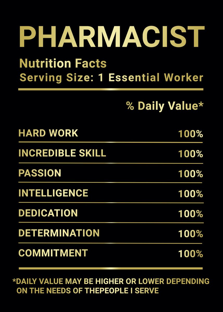 'Pharmacist gold art' Poster, picture, metal print, paint by Instart ...