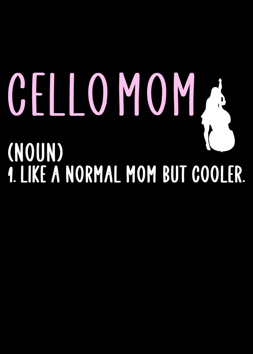 'Cello mom' Poster, picture, metal print, paint by Andreas Schellenberg ...