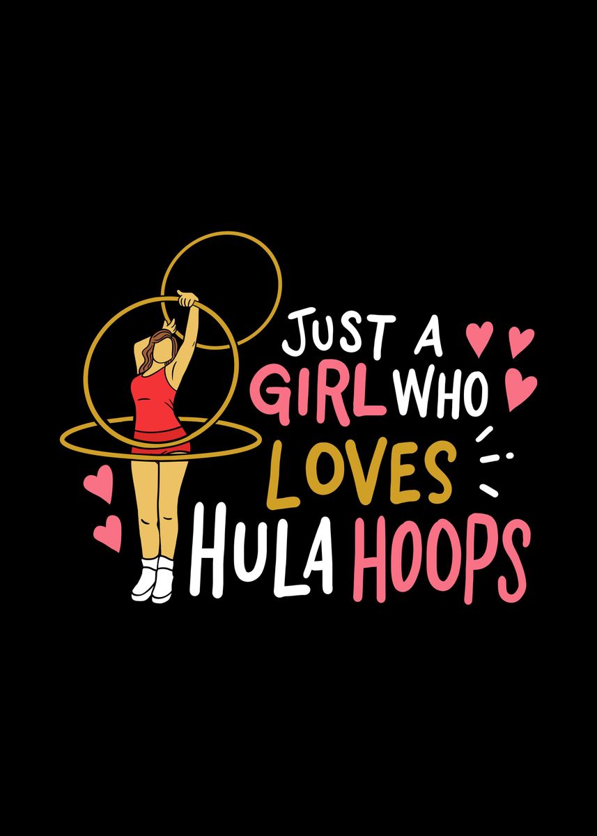 'Hula Hoop Fitness' Poster, picture, metal print, paint by Mealla ...