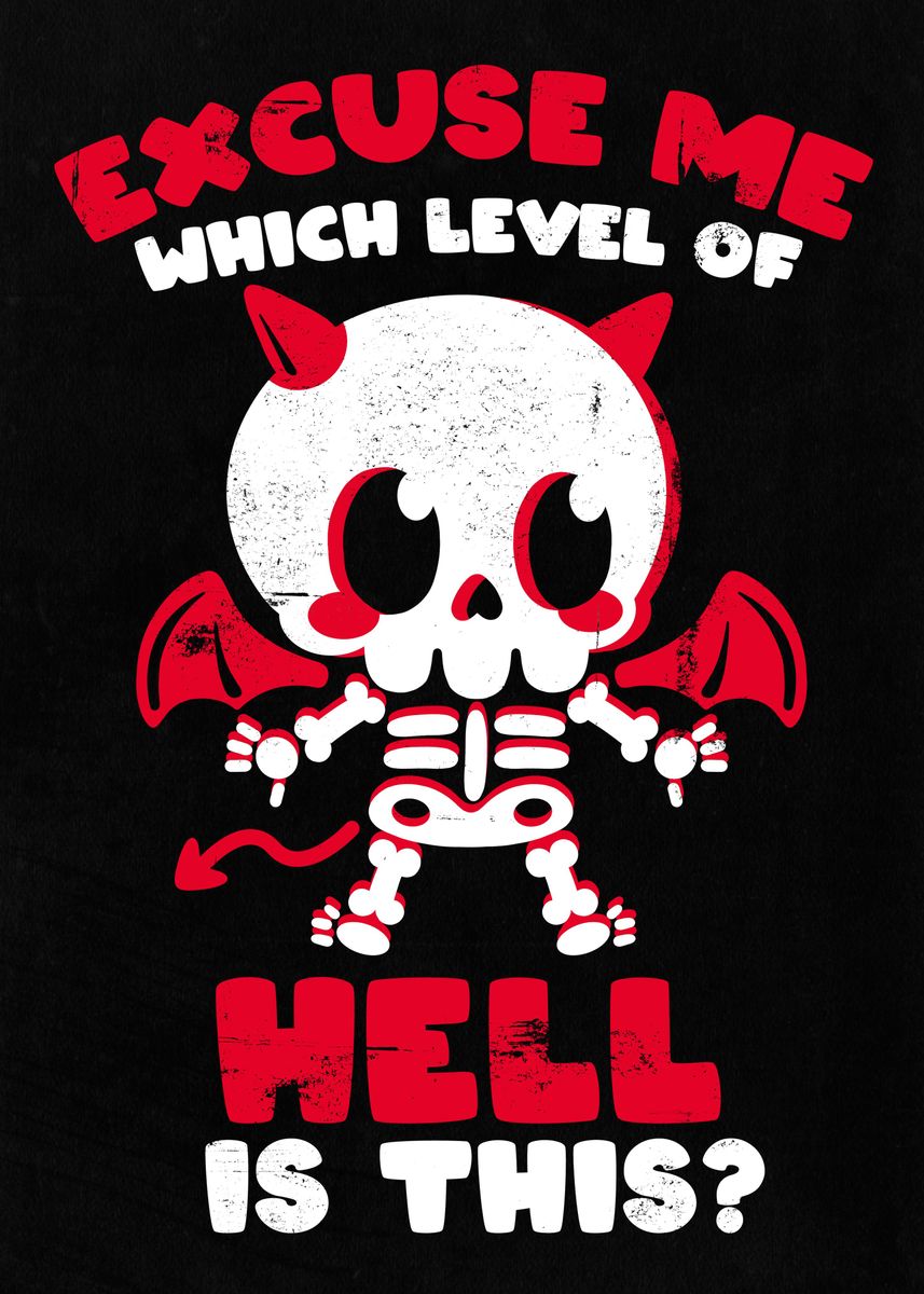 'Hell is here' Poster, picture, metal print, paint by NemiMakeit Fadda ...