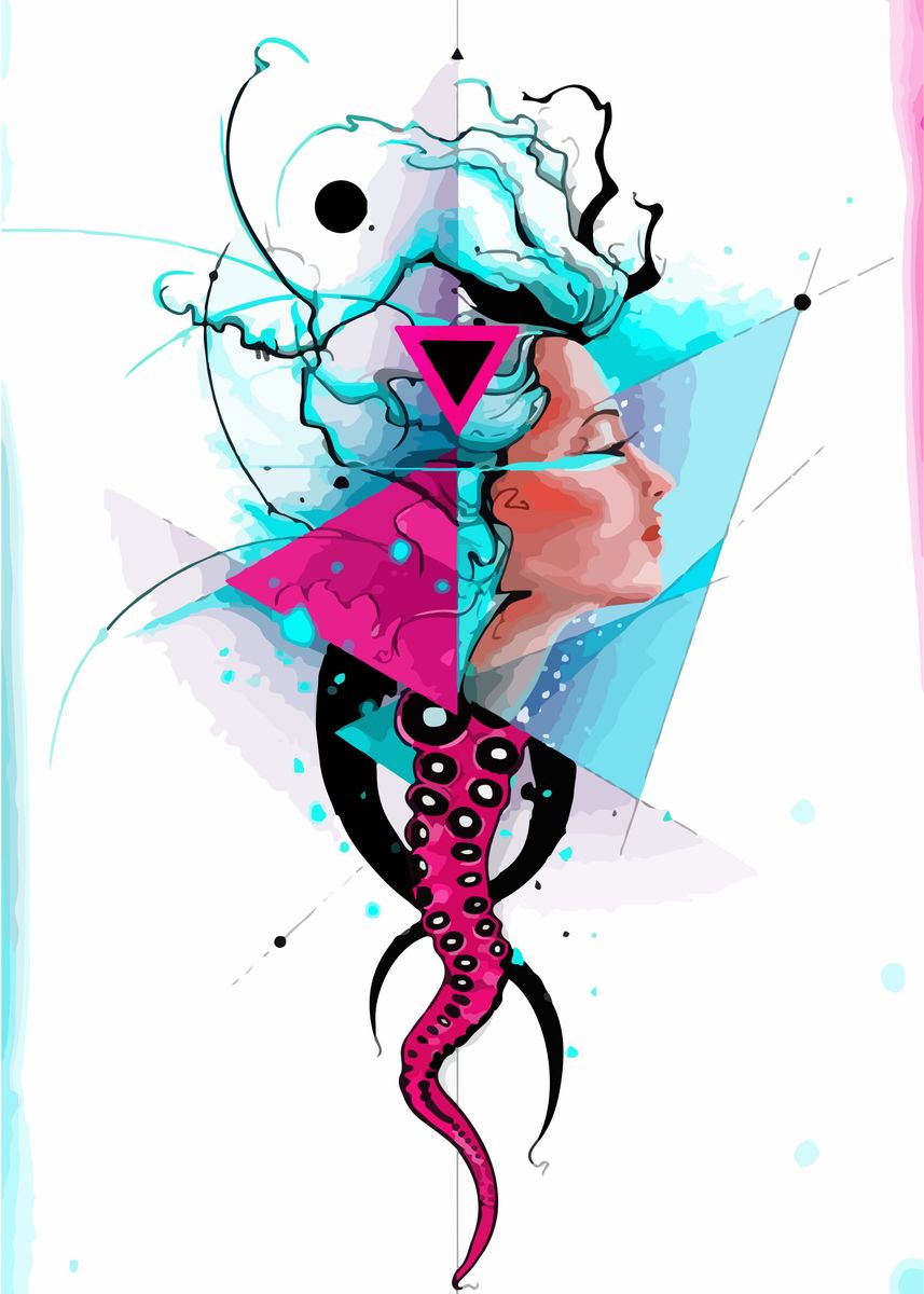 'OCTOPUS LADY' Poster by theSlayone Fayssal | Displate