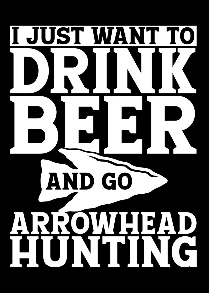 'Hunting And Beer' Poster by ZS C O M M E R C E | Displate