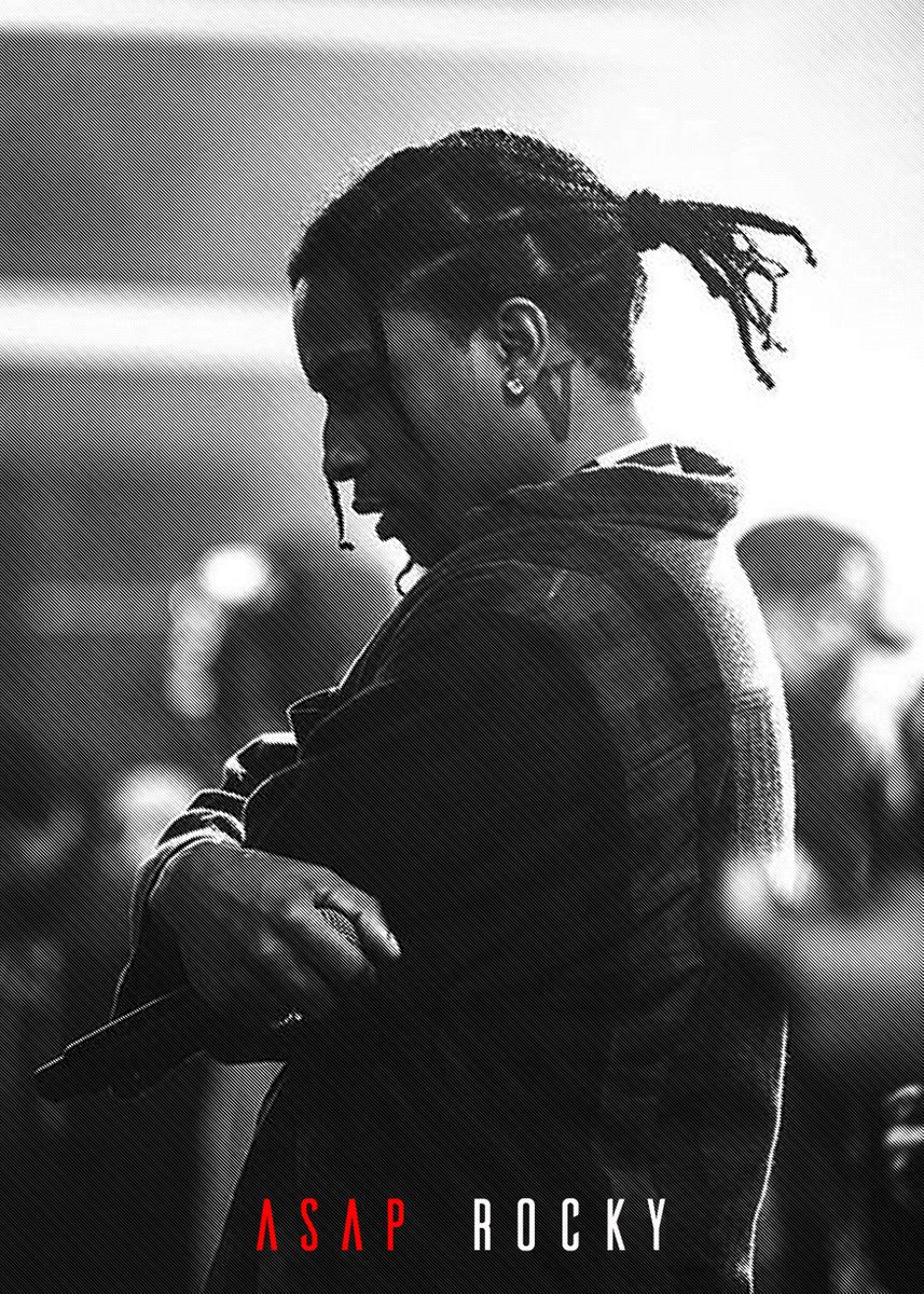 'Asap Rocky Rapper Hip Hop' Poster, picture, metal print, paint by ...