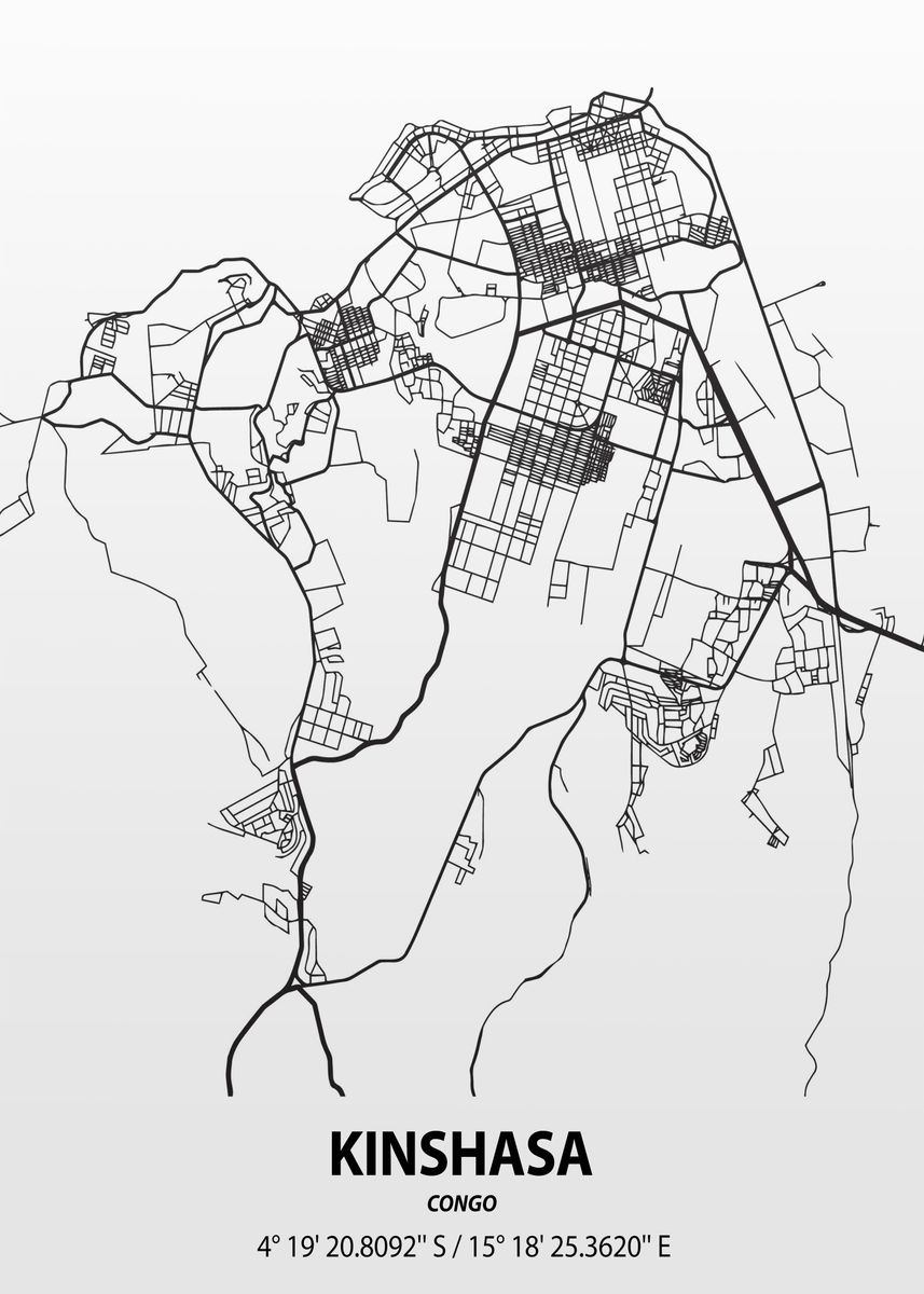 'Kinshasa Congo' Poster, picture, metal print, paint by Designersen ...