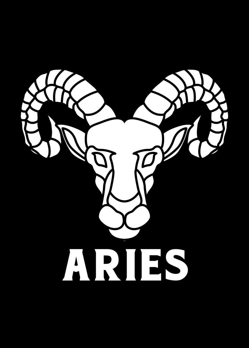 'Aries Ram' Poster, picture, metal print, paint by FunnyGifts | Displate