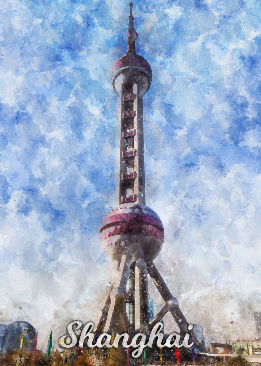 'Shanghai' Poster by Posterlicious | Displate