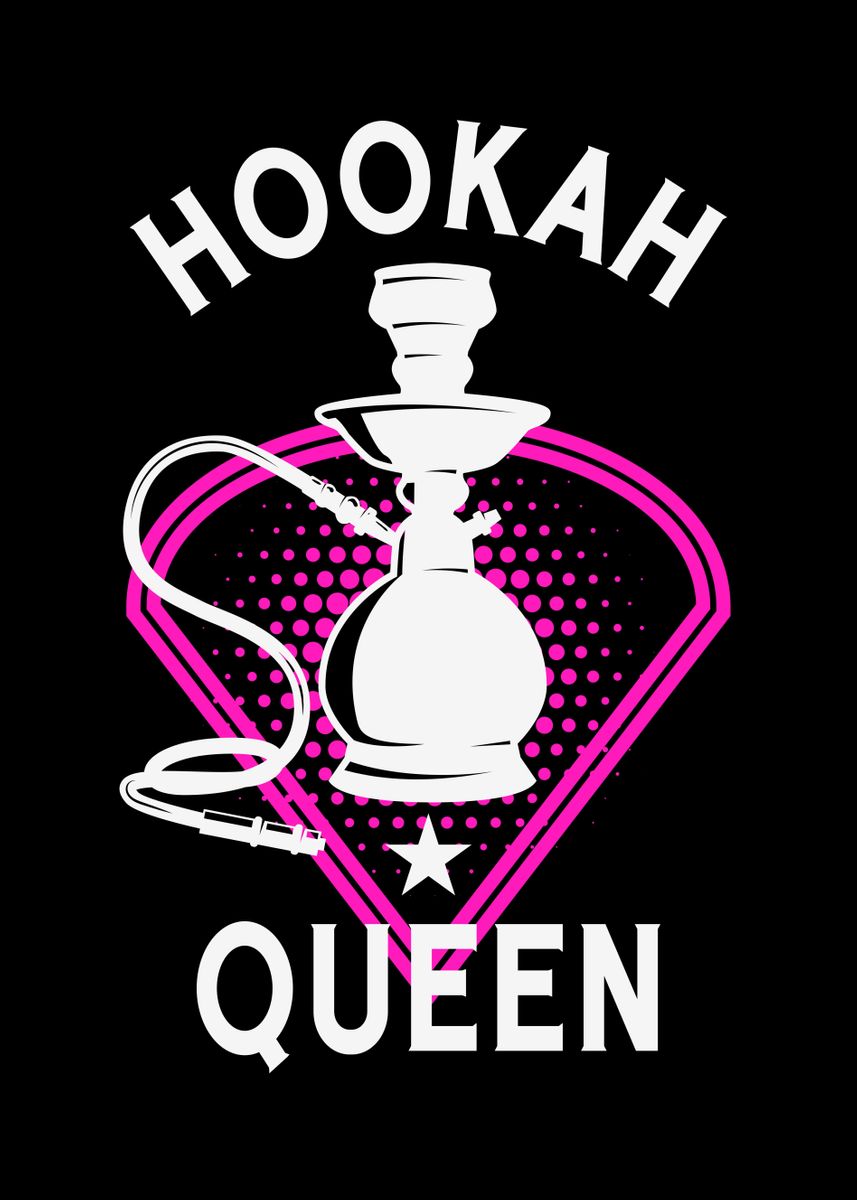 'Hookah Queen Water Pipe' Poster, picture, metal print, paint by Foxxy ...