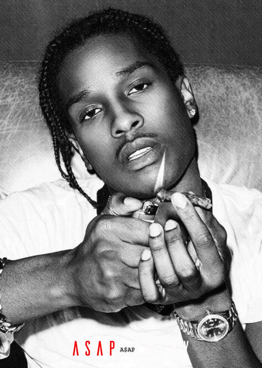 'Musician Hiphop Asap Rocky' Poster, picture, metal print, paint by ...