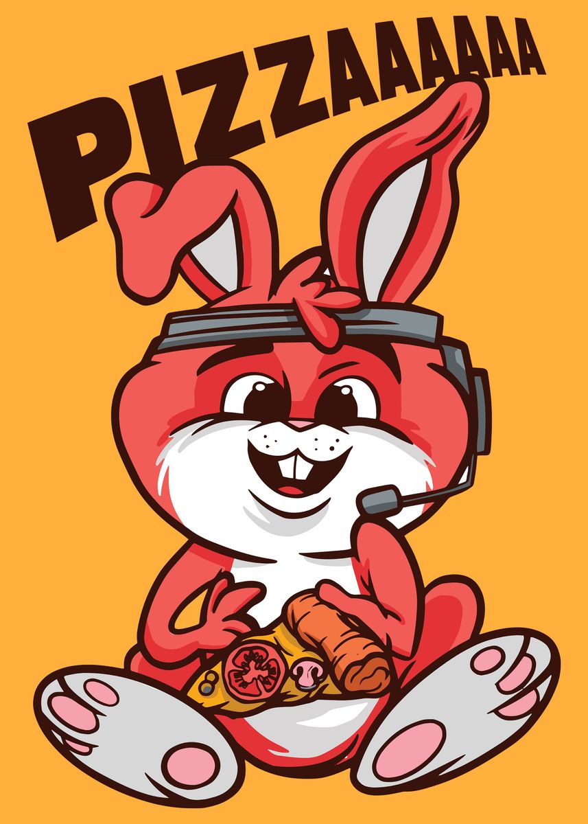 'Pizza Gamer Gifts' Poster by Smiling Nerd | Displate