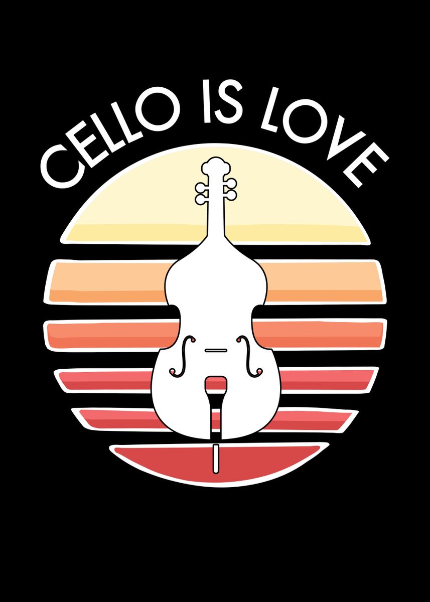 'Cello is love' Poster by Andreas Schellenberg | Displate