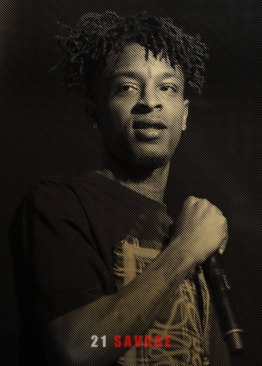 '21 savage' Poster, picture, metal print, paint by amazed Poster | Displate