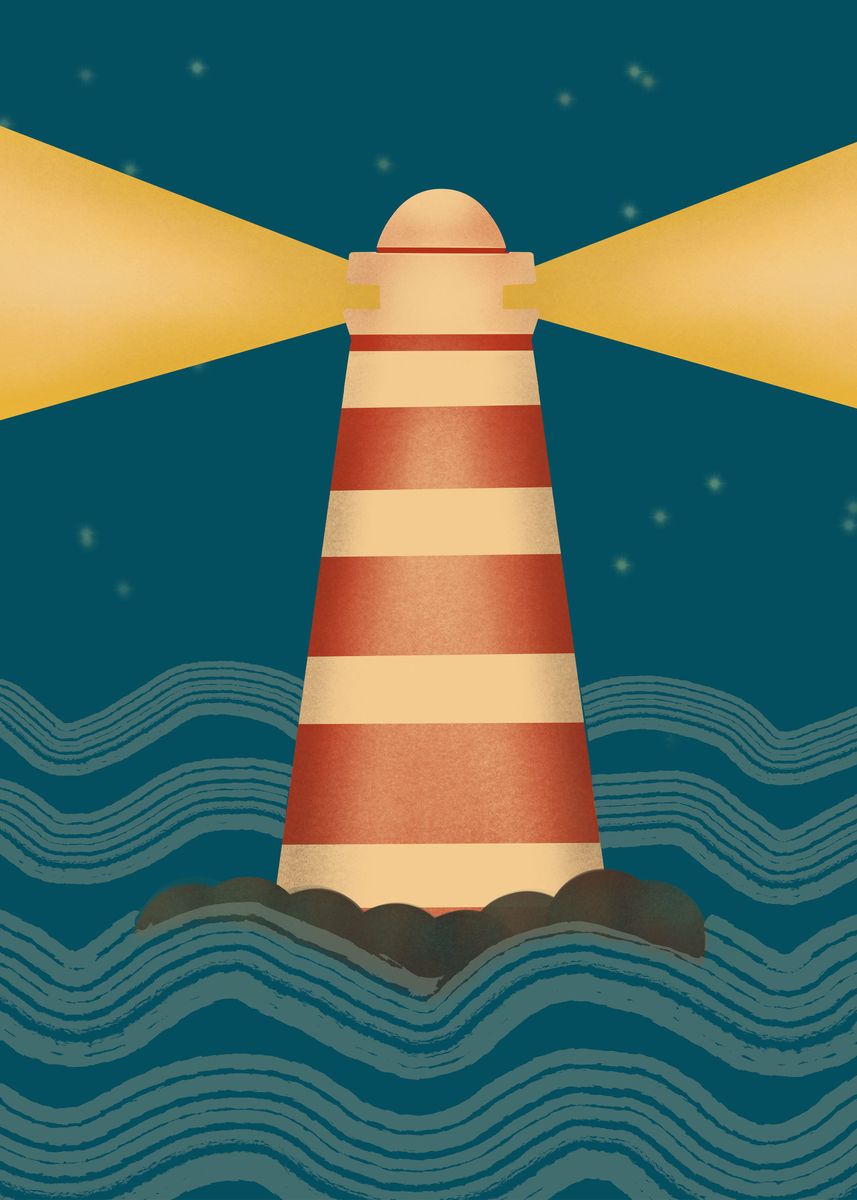 'Lighthouse' Poster by Julia Rudens | Displate