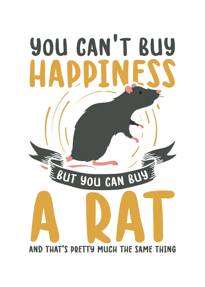 'Rat Pets Rodent Gift' Poster, picture, metal print, paint by TW Design ...