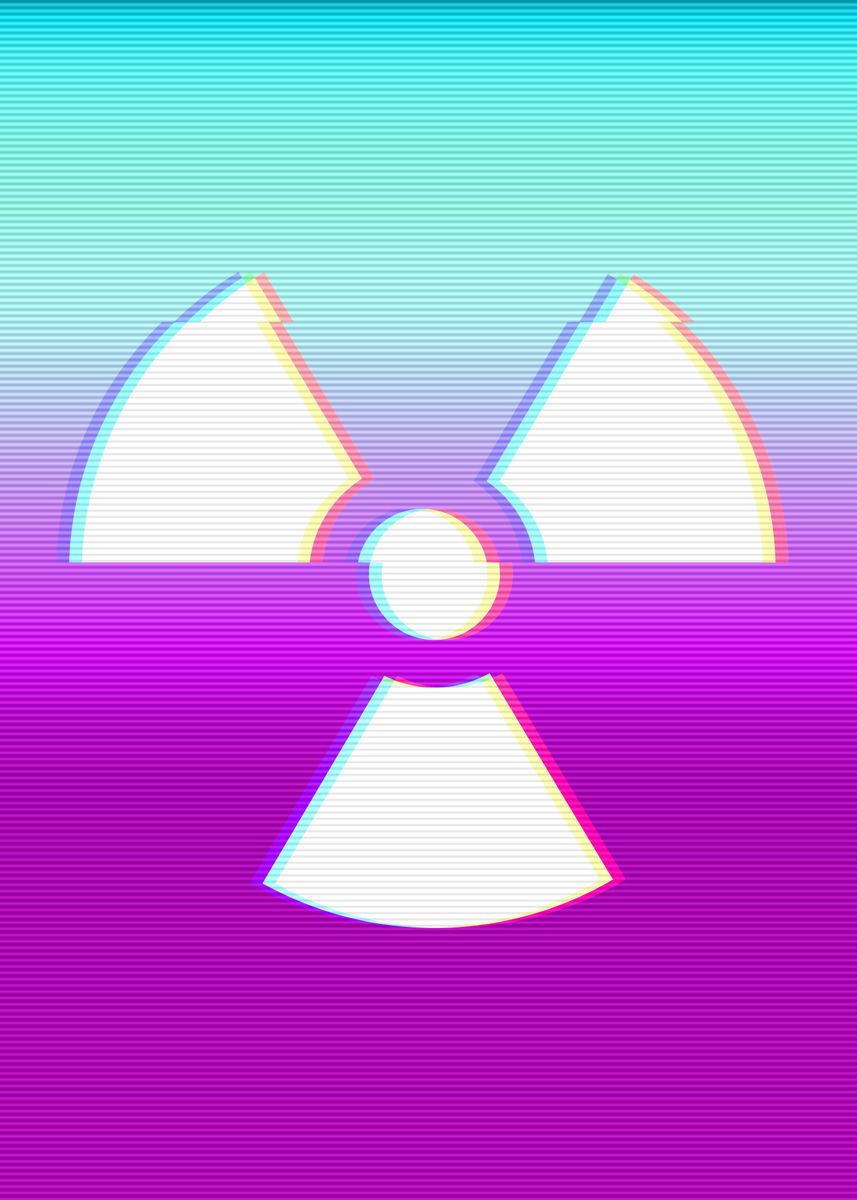 'Nuclear Symbol Vaporwave' Poster, picture, metal print, paint by ...