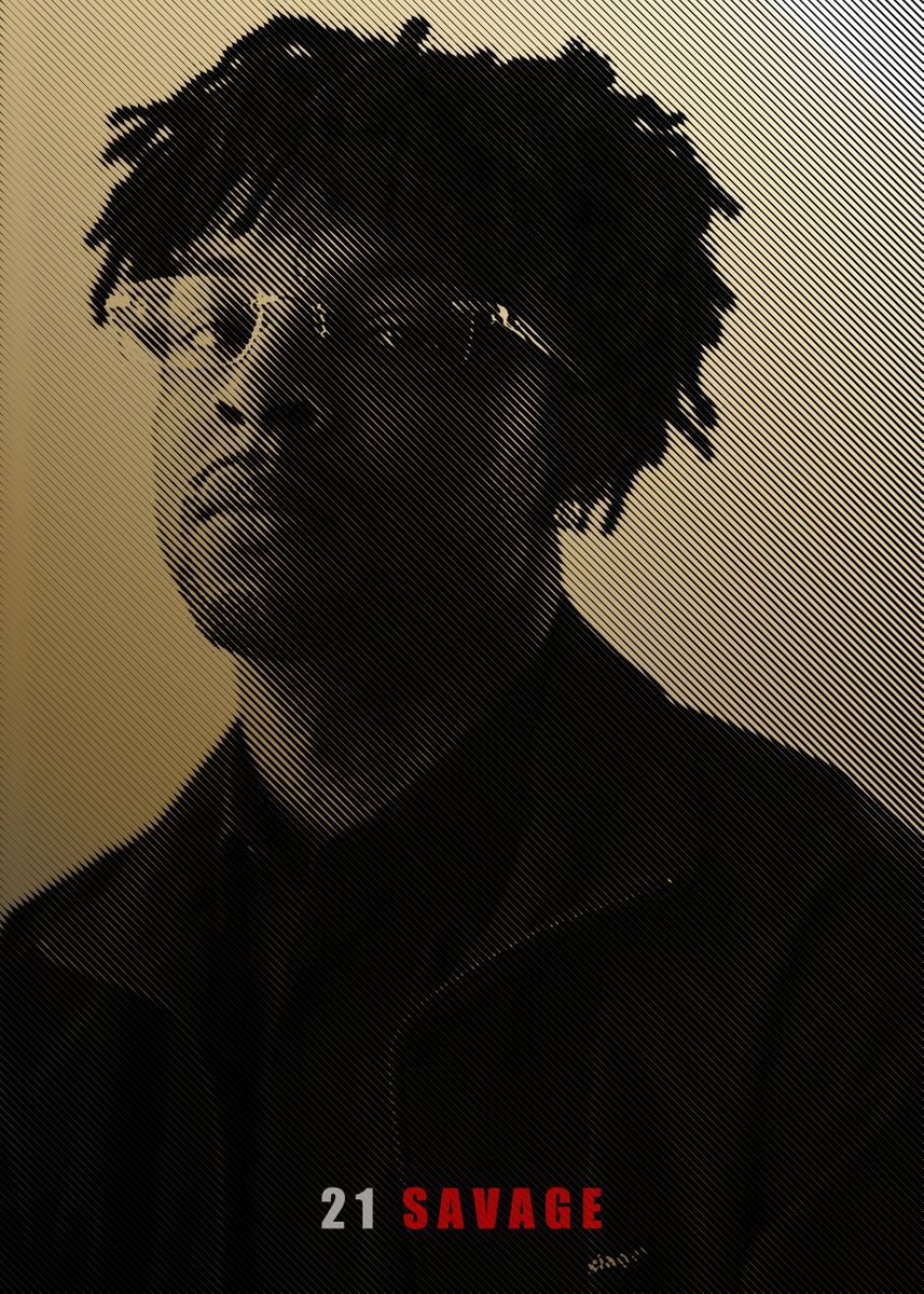 '21 savage' Poster, picture, metal print, paint by amazed Poster | Displate