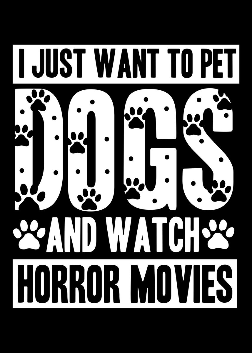'Halloween Watch Movie dog' Poster, picture, metal print, paint by ...