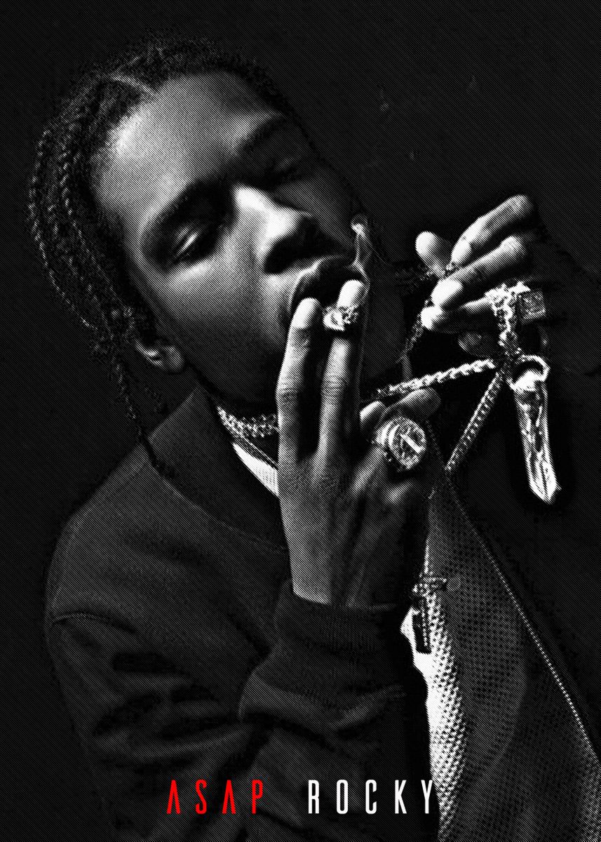 'Musician Hiphop Asap Rocky' Poster, picture, metal print, paint by ...