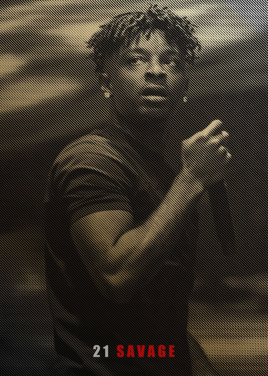 '21 savage' Poster, picture, metal print, paint by amazed Poster | Displate