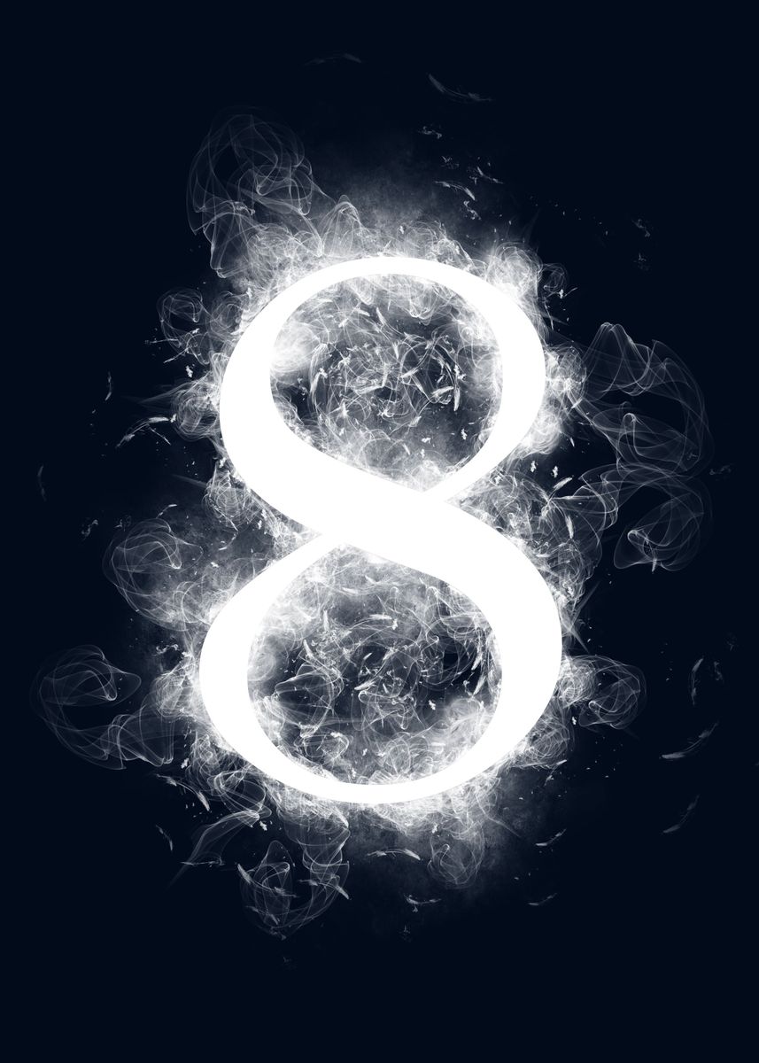 '8 smoky ' Poster, picture, metal print, paint by B & W Arts | Displate