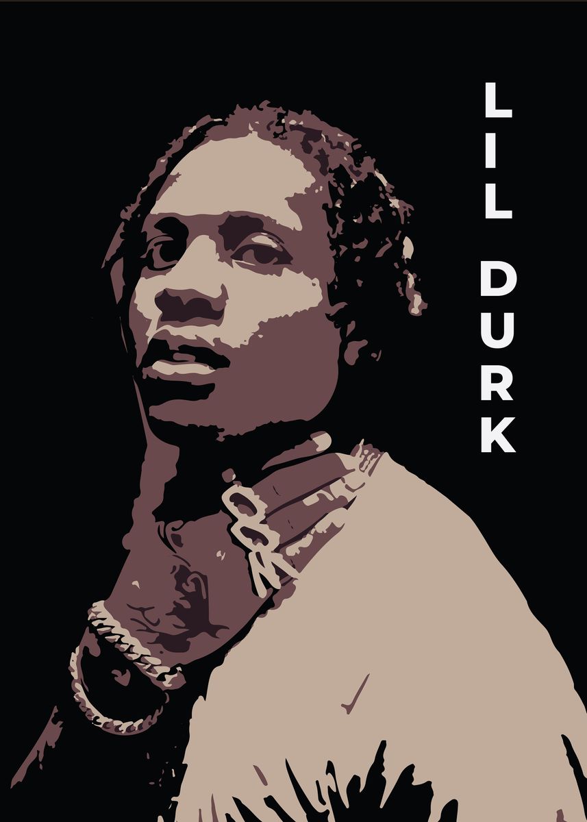 'lil durk' Poster, picture, metal print, paint by DS Studio | Displate