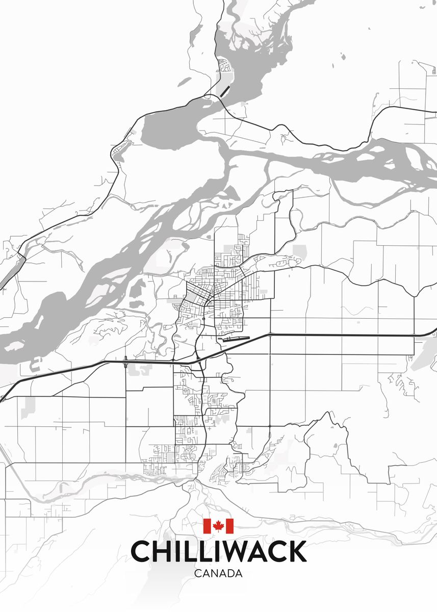 'Chilliwack CA' Poster, picture, metal print, paint by IMR Designs ...