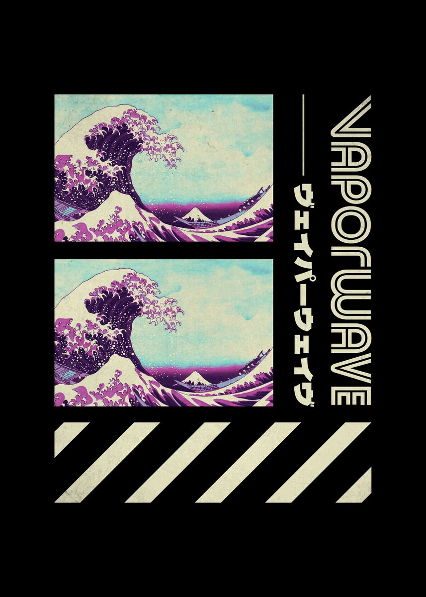 'Vaporwave Art' Poster, picture, metal print, paint by Visualz | Displate