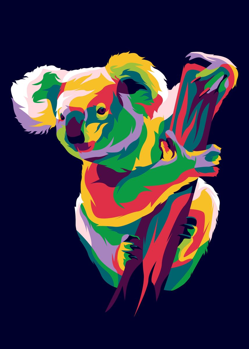 'Koala' Poster by Indra Gunawan | Displate