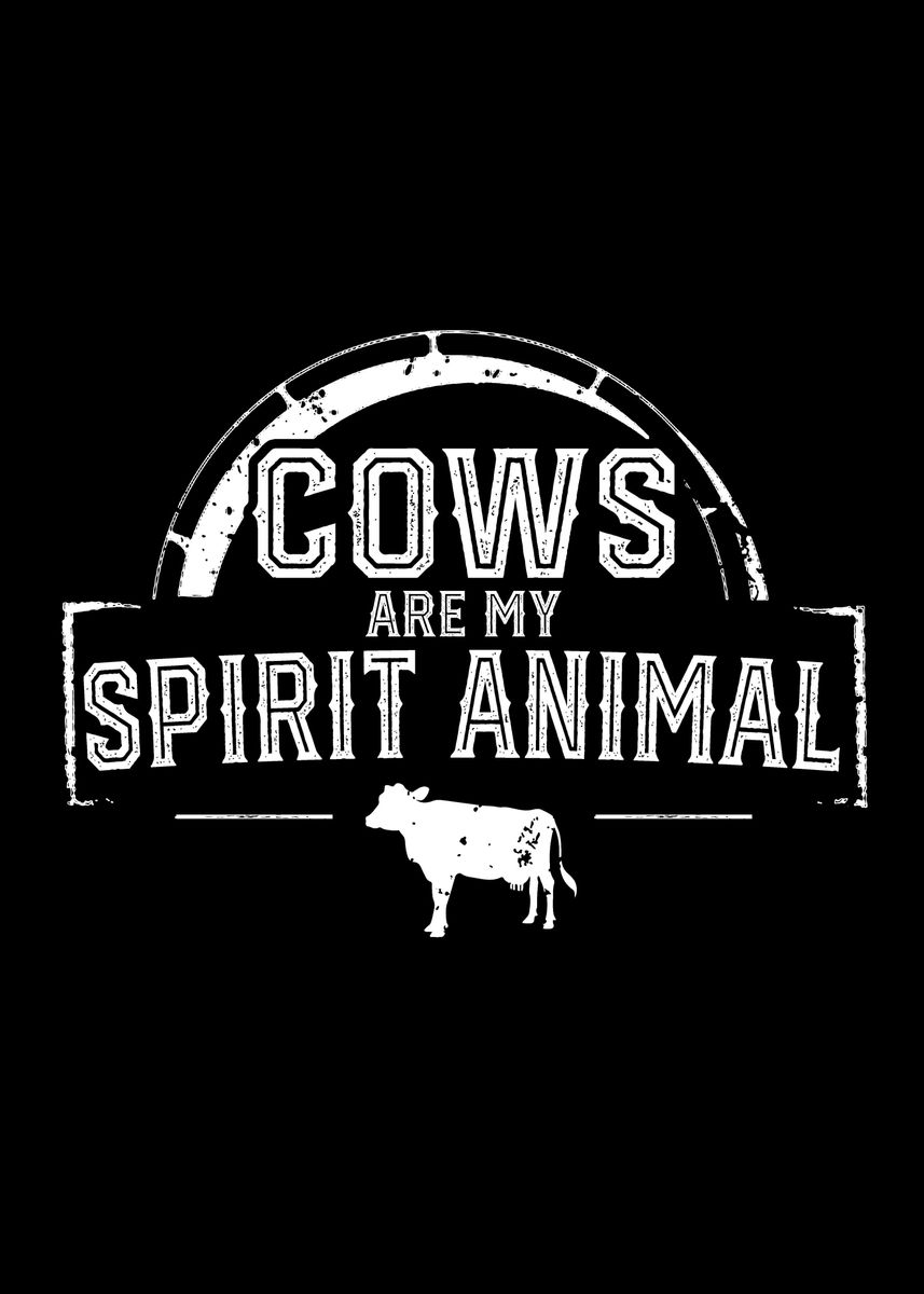 'Cow Spirit Animal' Poster, picture, metal print, paint by dr3designs ...