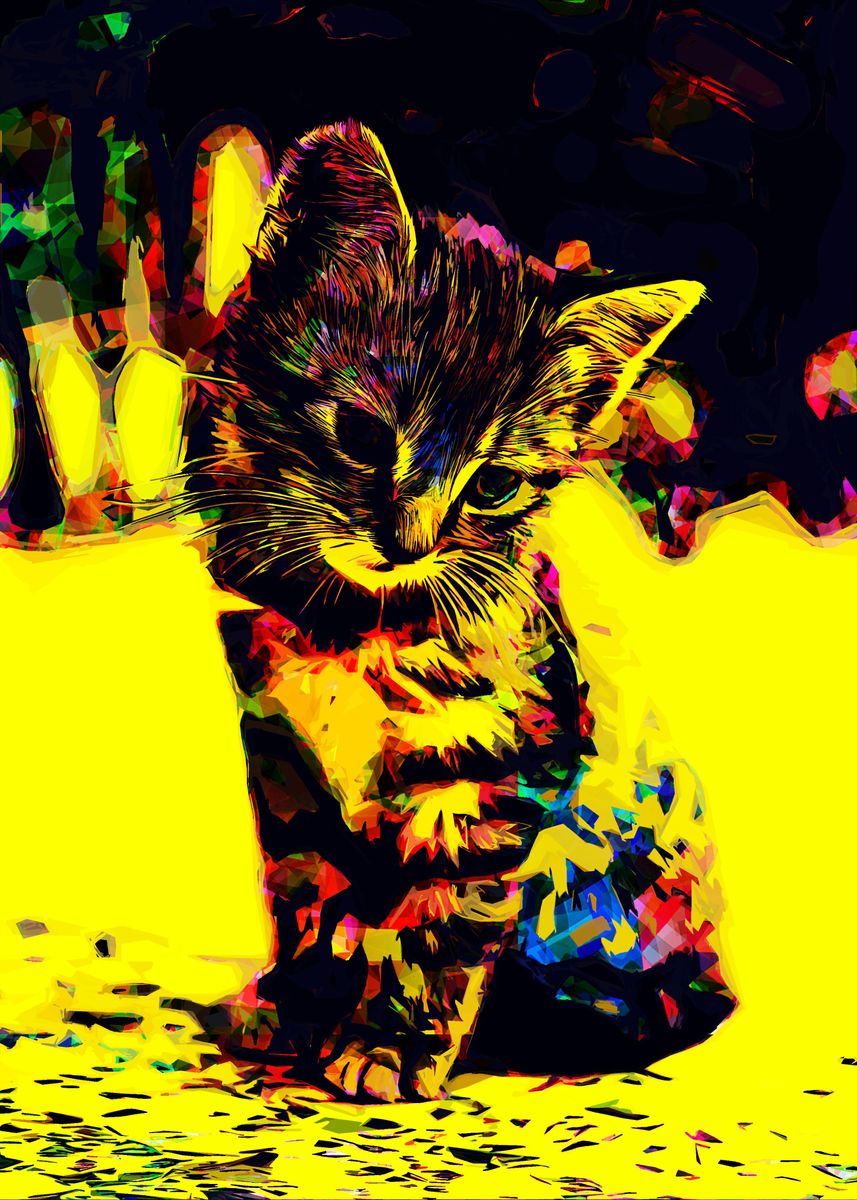 'cat poster' Poster by LAST LIGHT | Displate