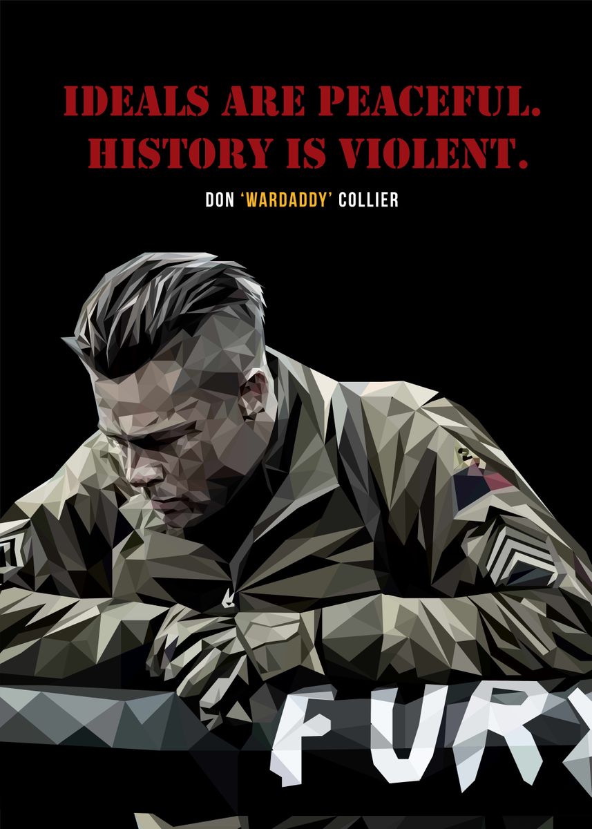 'Fury wardaddy' Poster by Lowpoly Posters | Displate